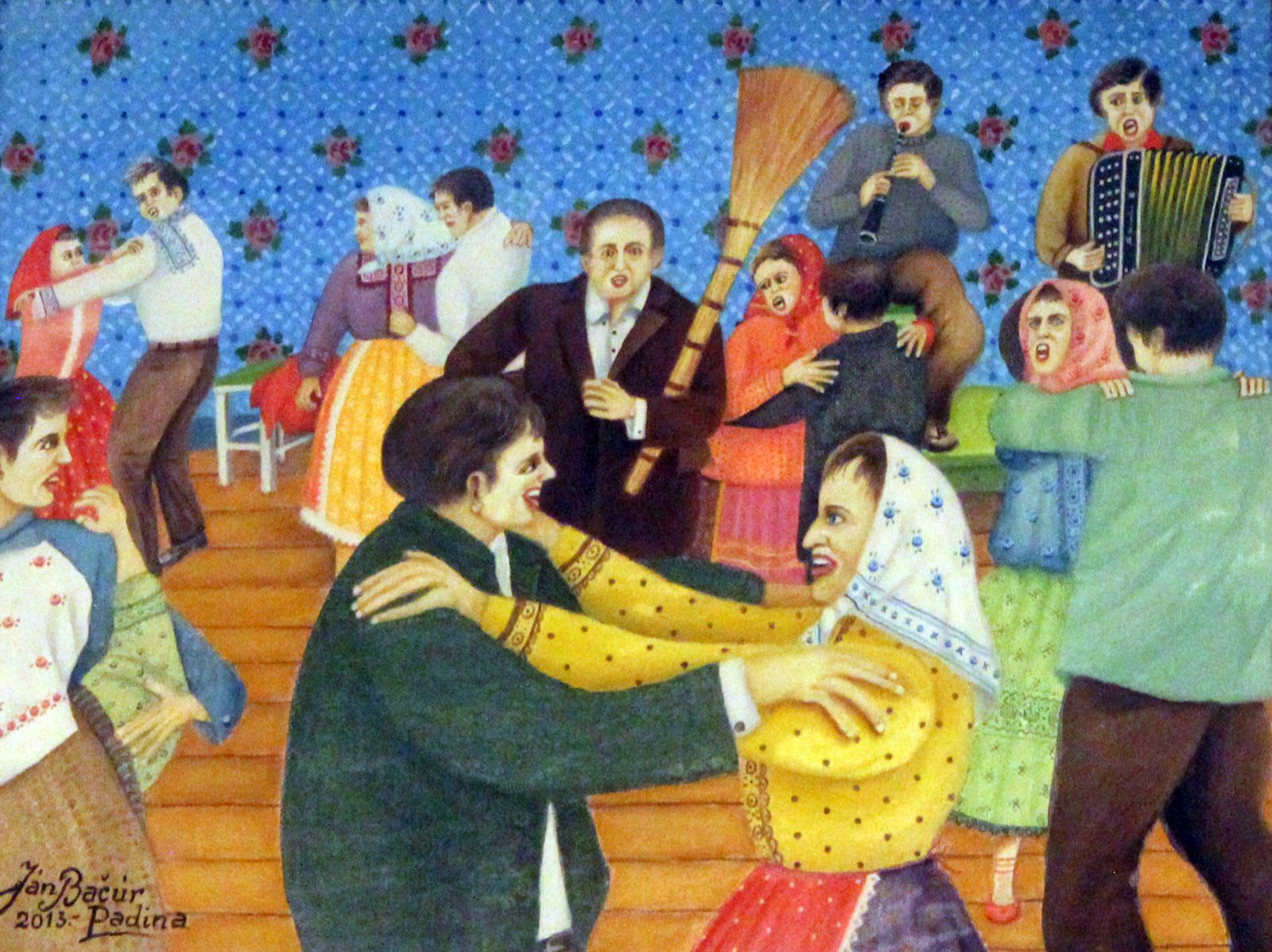 Jan Bačur - 1737.Prevoz Bundeva 40x60cm.2005..JPG | Naive Art Kovačica